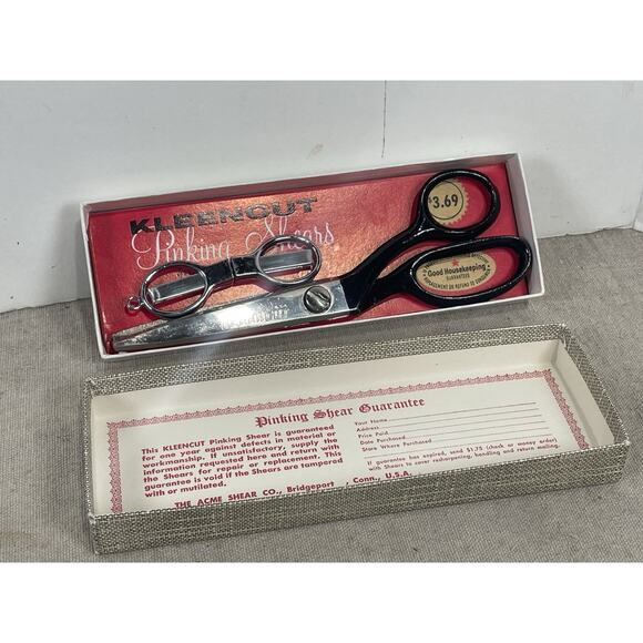 Kleencut | Other | 96s Kleencut Pinking Shears In Box With Small ...